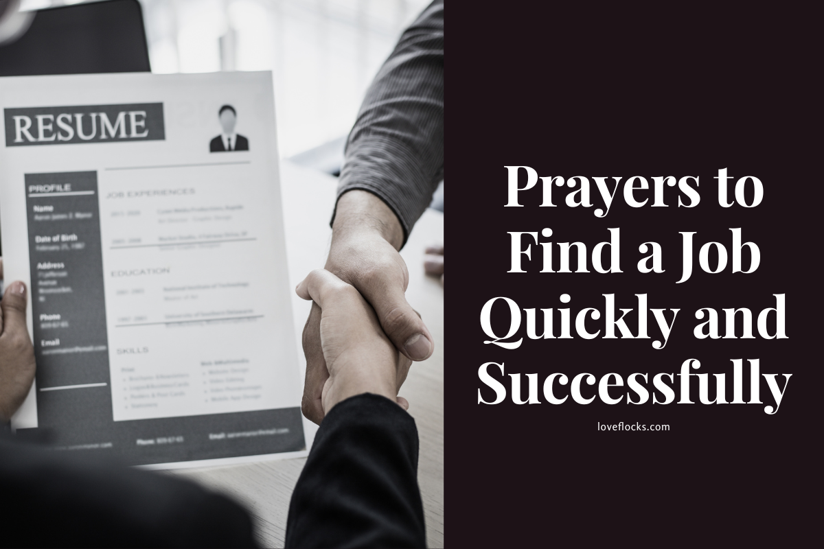 Prayers To Find A Job Quickly And Successfully - LoveFlocks