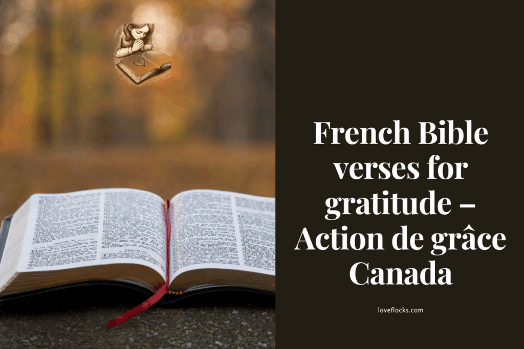 French Bible Verses For Gratitude – Action De Grâce Canada